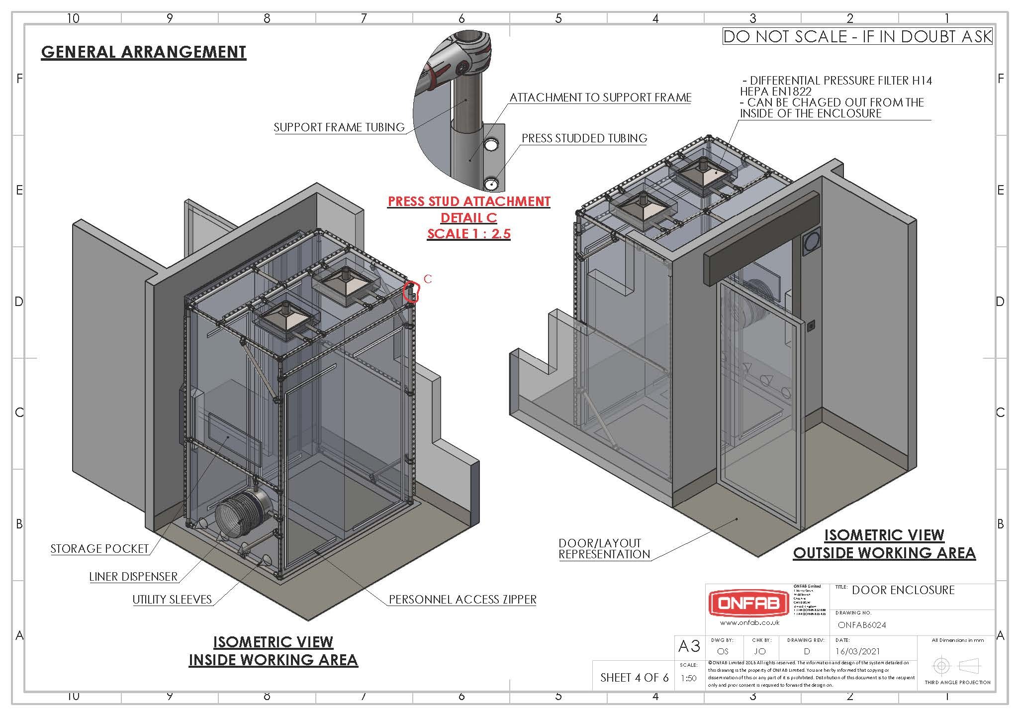Containment rooms & door enclosures | Onfab