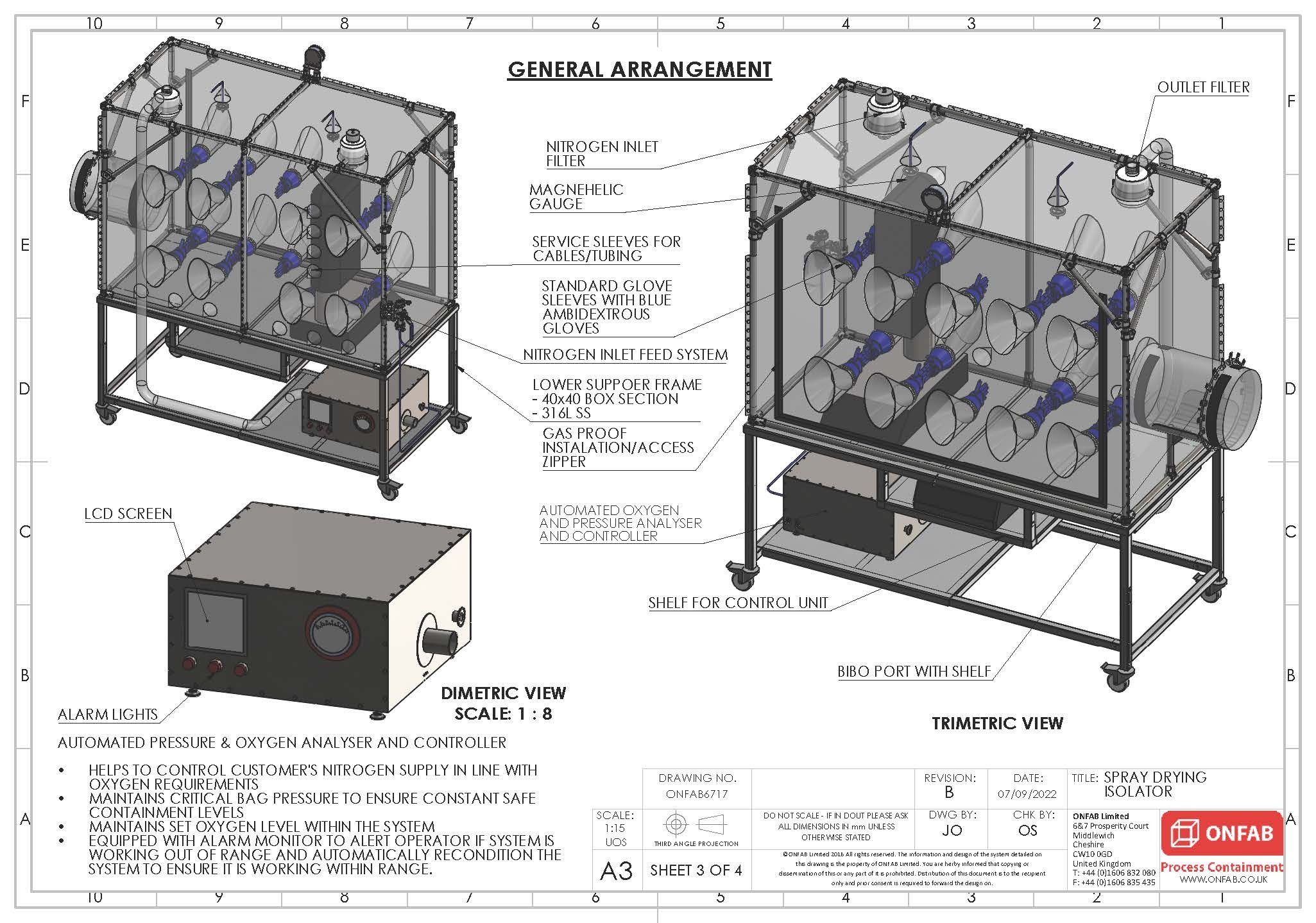 Spray Drying Isolators | Potent Compound Safety | Onfab