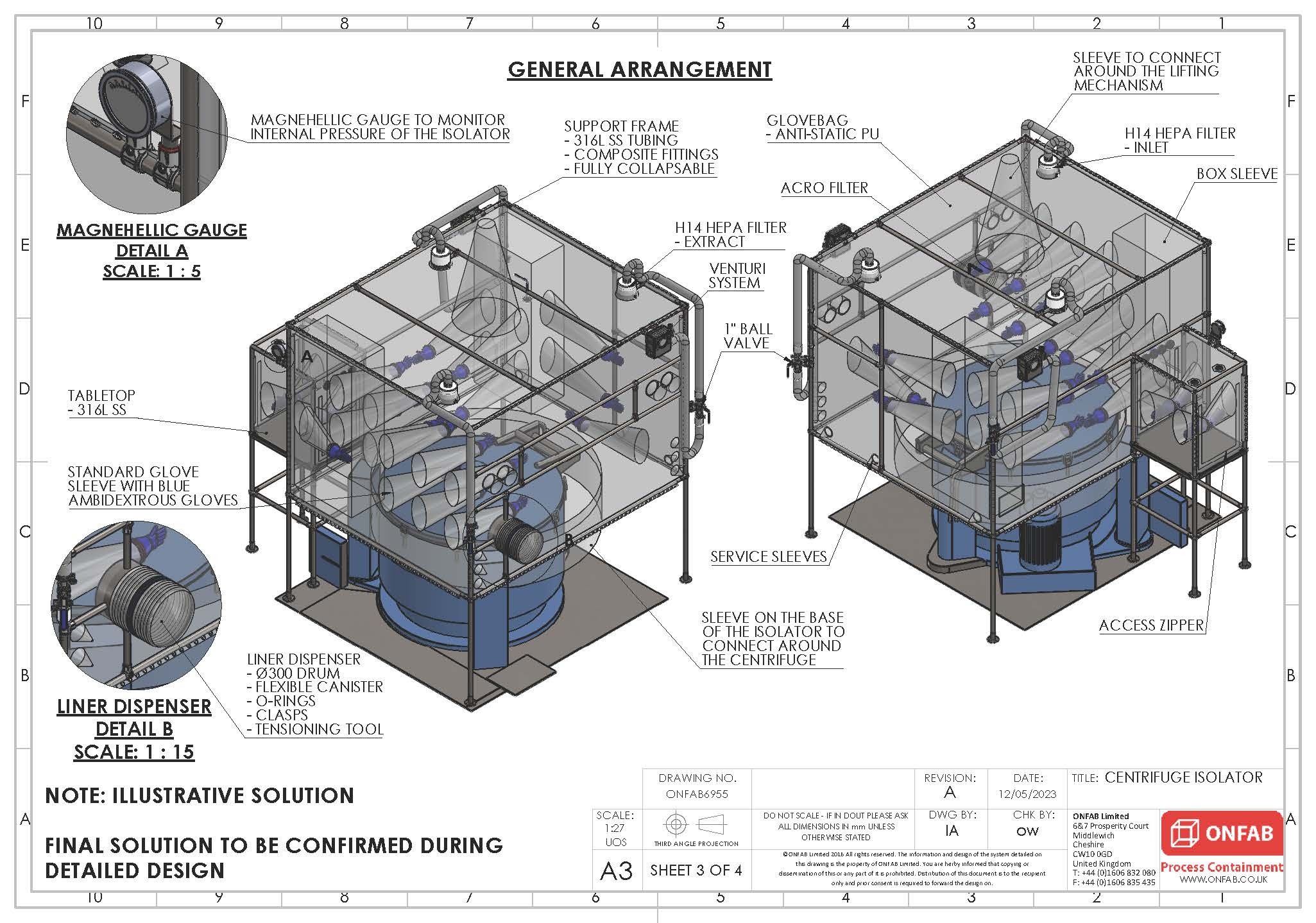 Centrifuge Isolator | Single Use Isolator | Pharma Workflow… | Onfab