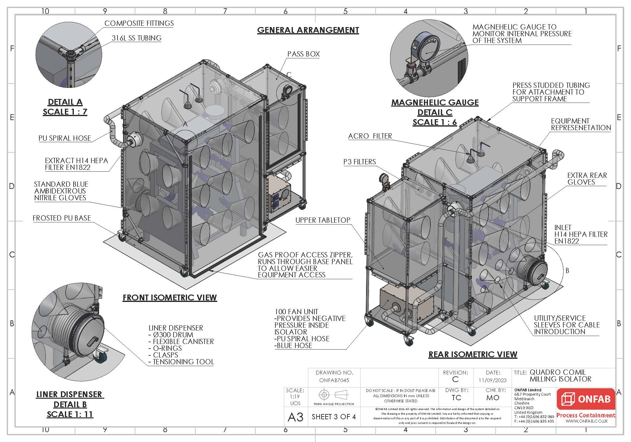 Milling & Compacting Isolator | OEB 4 and OEB 5 Containment | Onfab